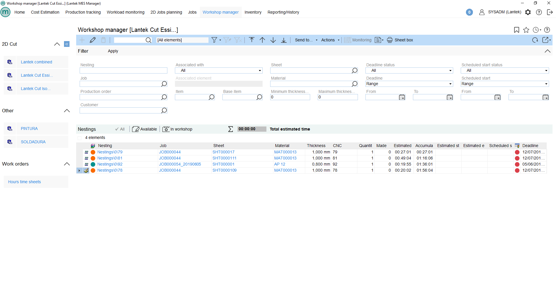 Manufacturing Management software for metal factories - Lantek Manager